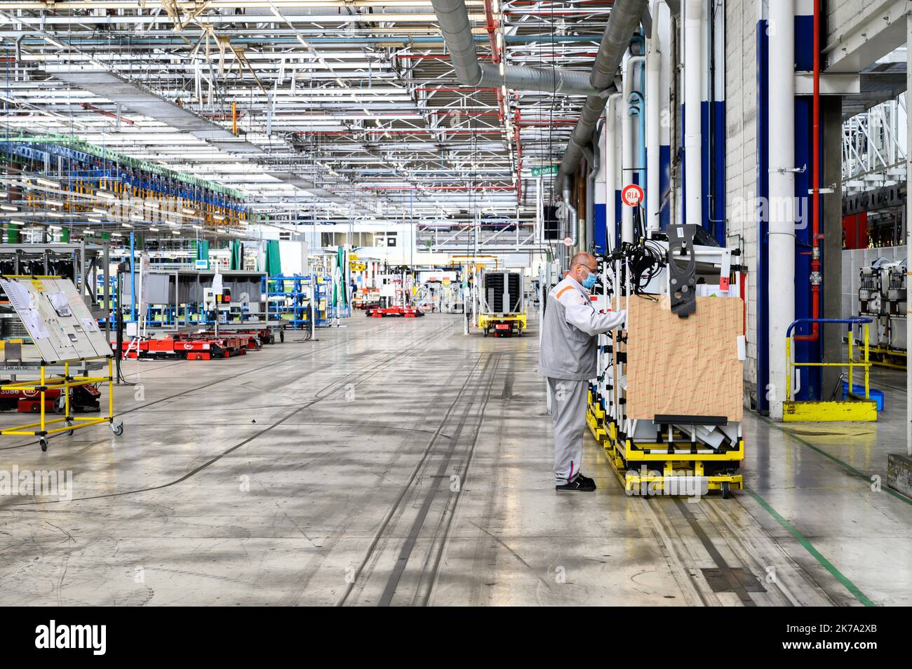 Rennes, France, june 17th 2020 - PSA French carmaker plant during covid ...