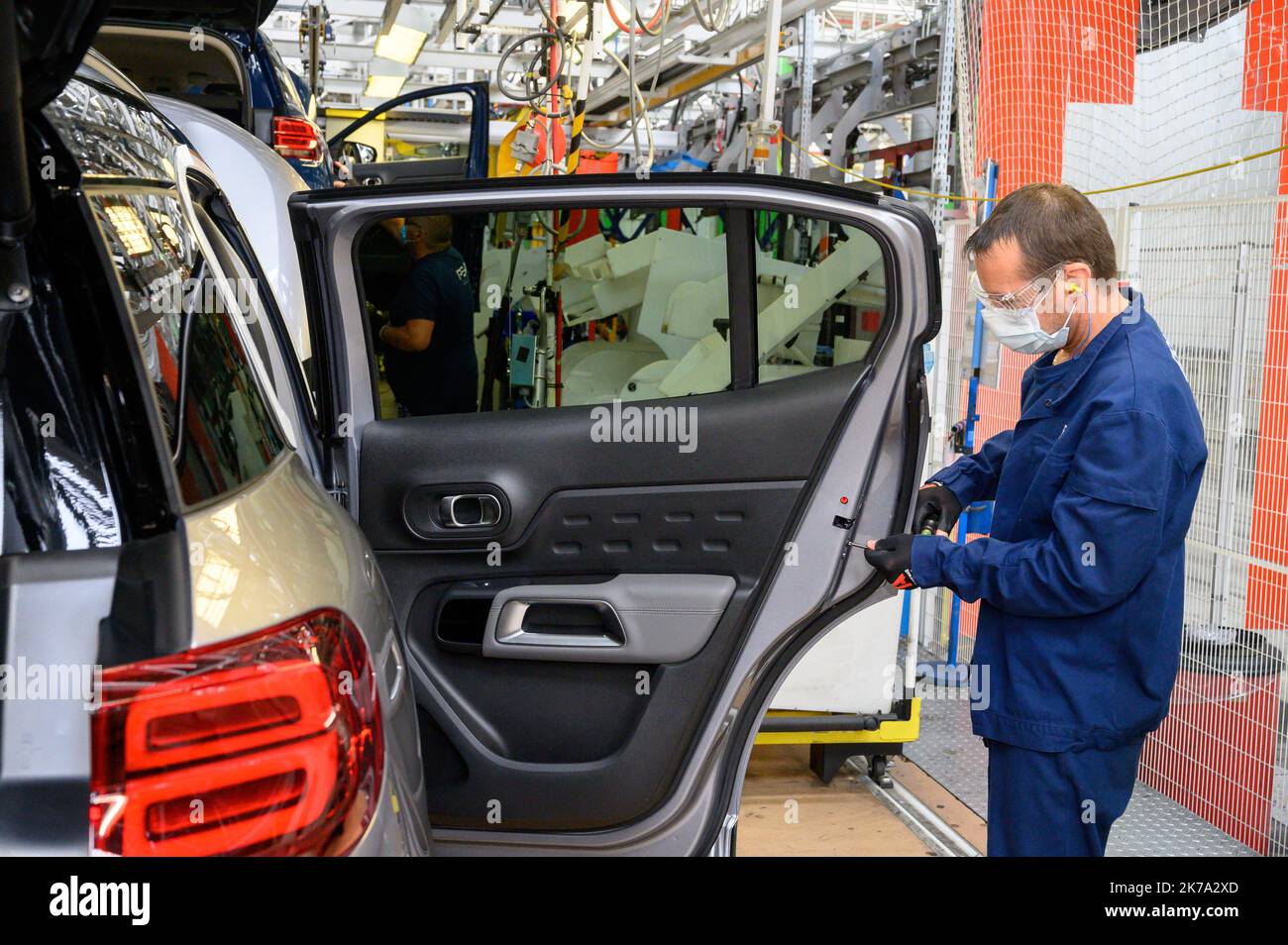 Rennes, France, june 17th 2020 - PSA French carmaker plant during covid ...