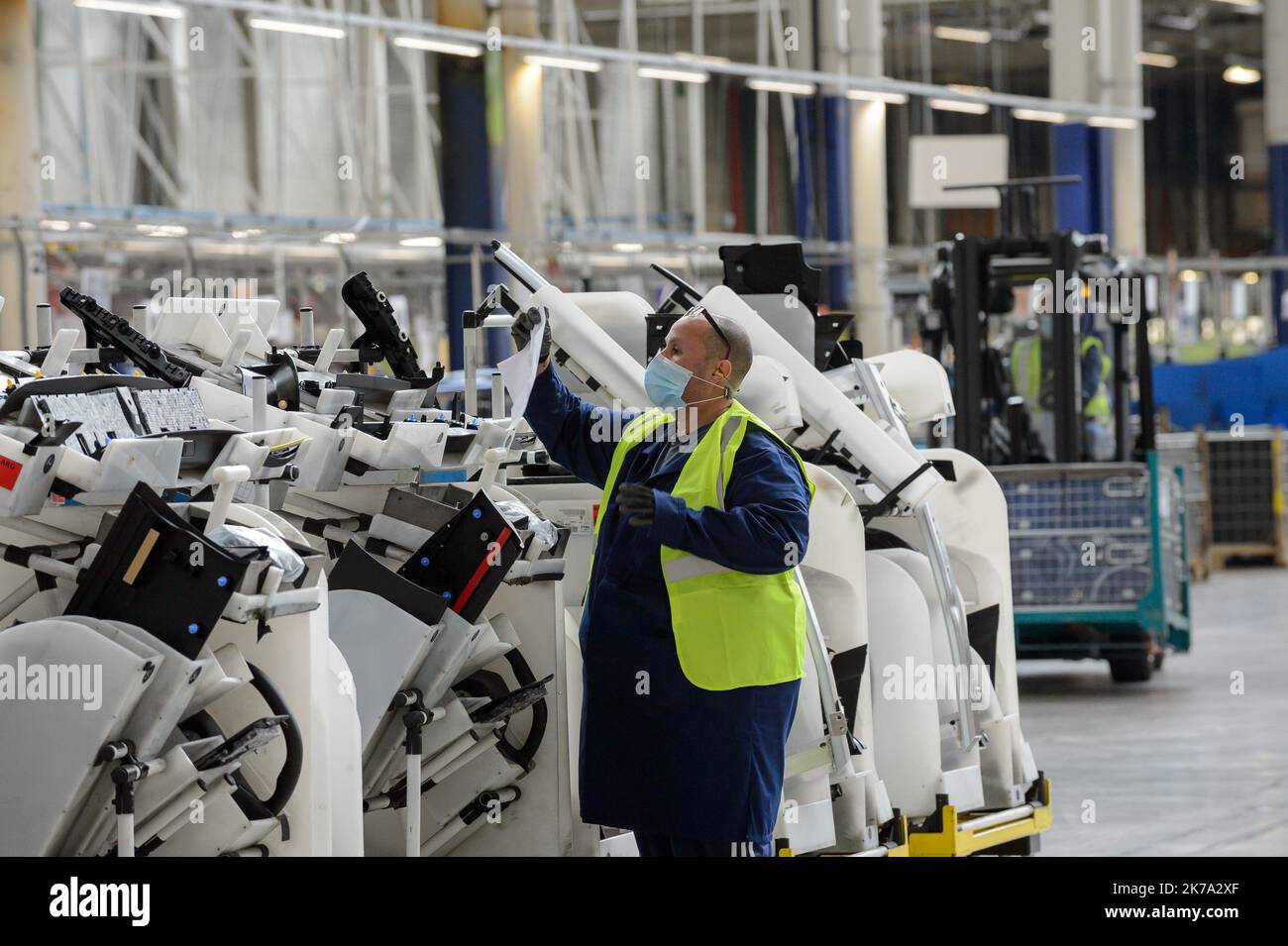 Rennes, France, june 17th 2020 - PSA French carmaker plant during covid ...