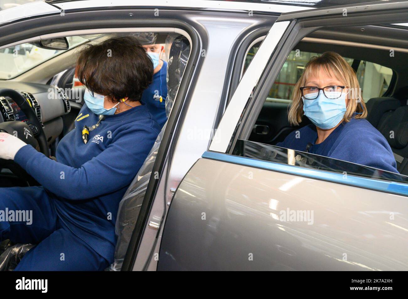 Rennes, France, june 17th 2020 - PSA French carmaker plant during covid ...