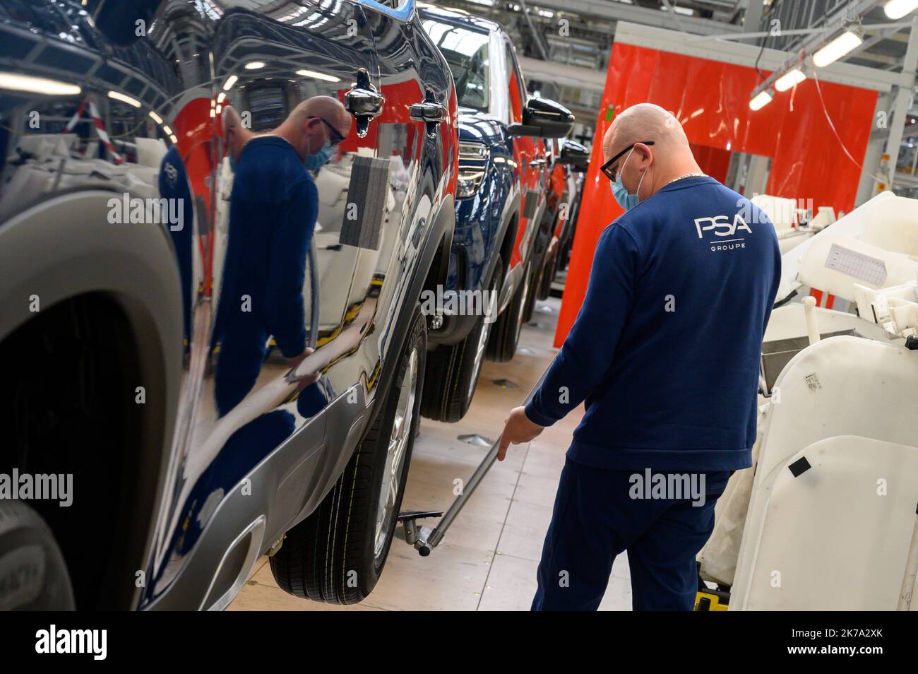 Rennes, France, june 17th 2020 - PSA French carmaker plant during covid ...
