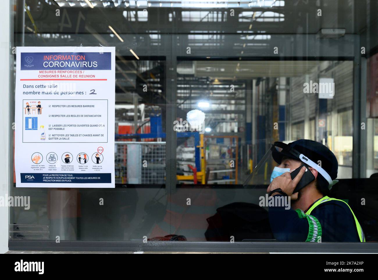 Rennes, France, june 17th 2020 - PSA French carmaker plant during covid ...