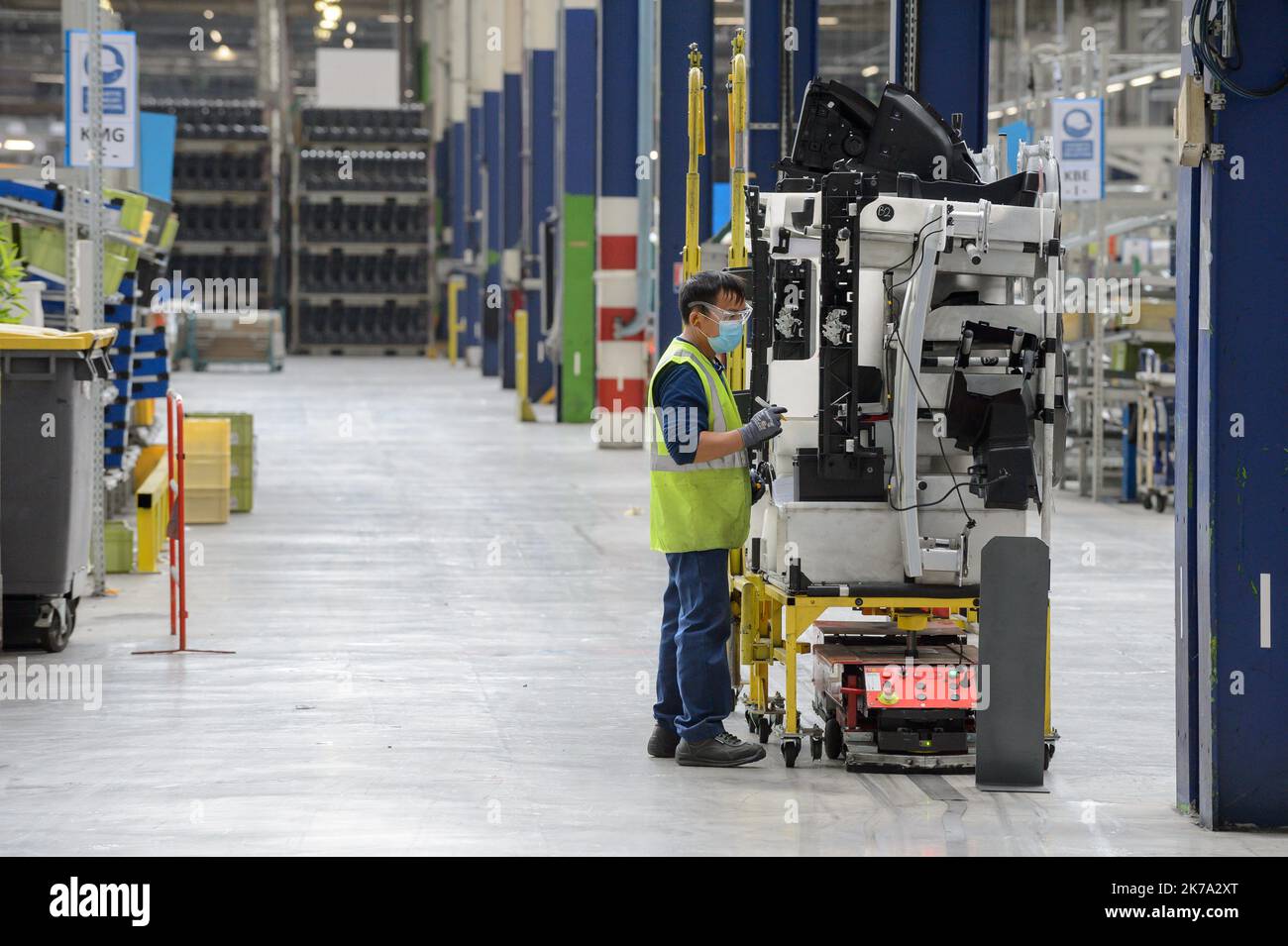 Rennes, France, june 17th 2020 - PSA French carmaker plant during covid ...
