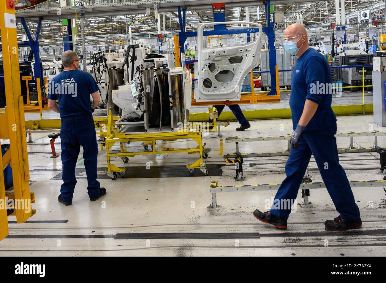 Rennes, France, june 17th 2020 - PSA French carmaker plant during covid ...