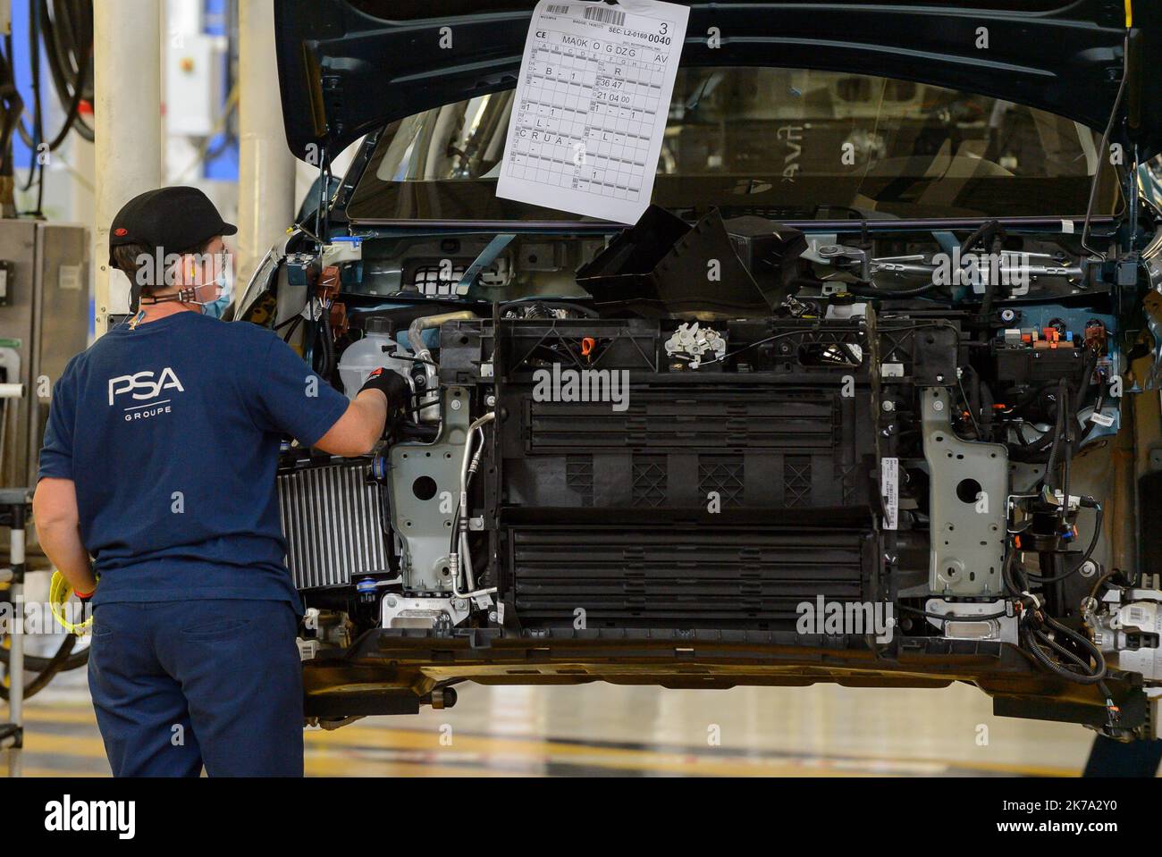 Rennes, France, june 17th 2020 - PSA French carmaker plant during covid ...