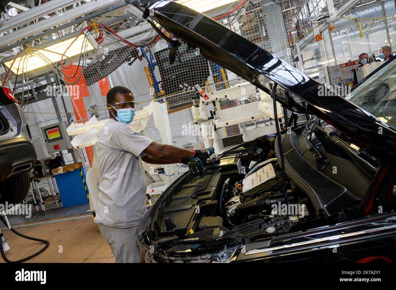 Rennes, France, june 17th 2020 - PSA French carmaker plant during covid ...