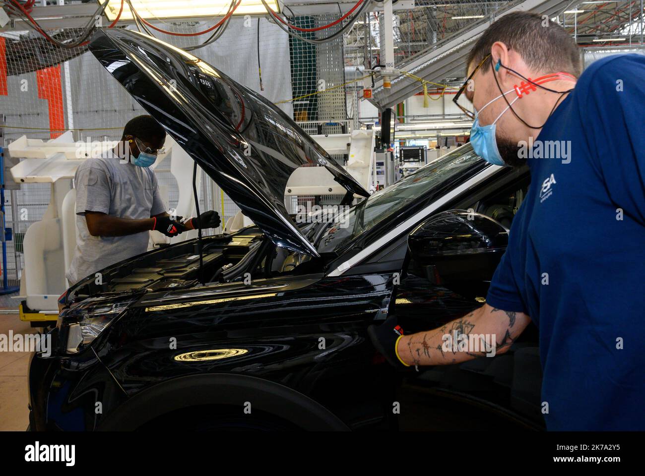 Rennes, France, june 17th 2020 - PSA French carmaker plant during covid ...