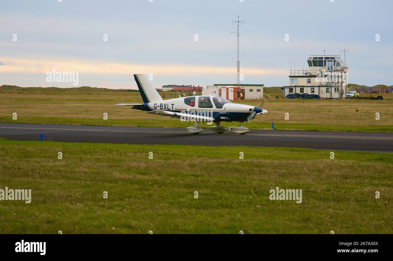 A Tobago XL Fixed-Wing Landplane arriving at Blackpool Airport ...