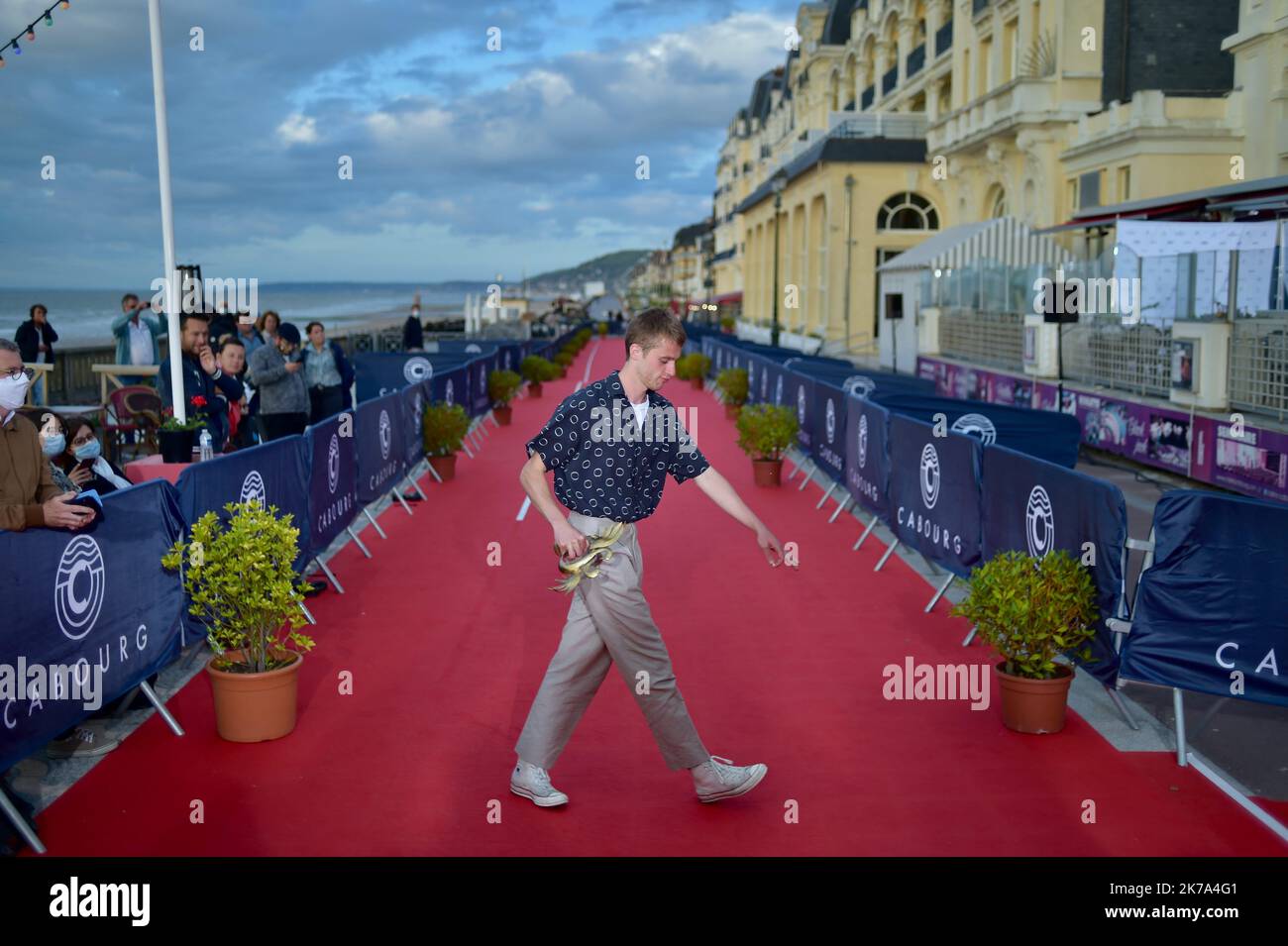 ©FRANCK CASTEL/MAXPPP - Benjamin Voisin , festival du film romantique cabourg 2020 . red carpet ...