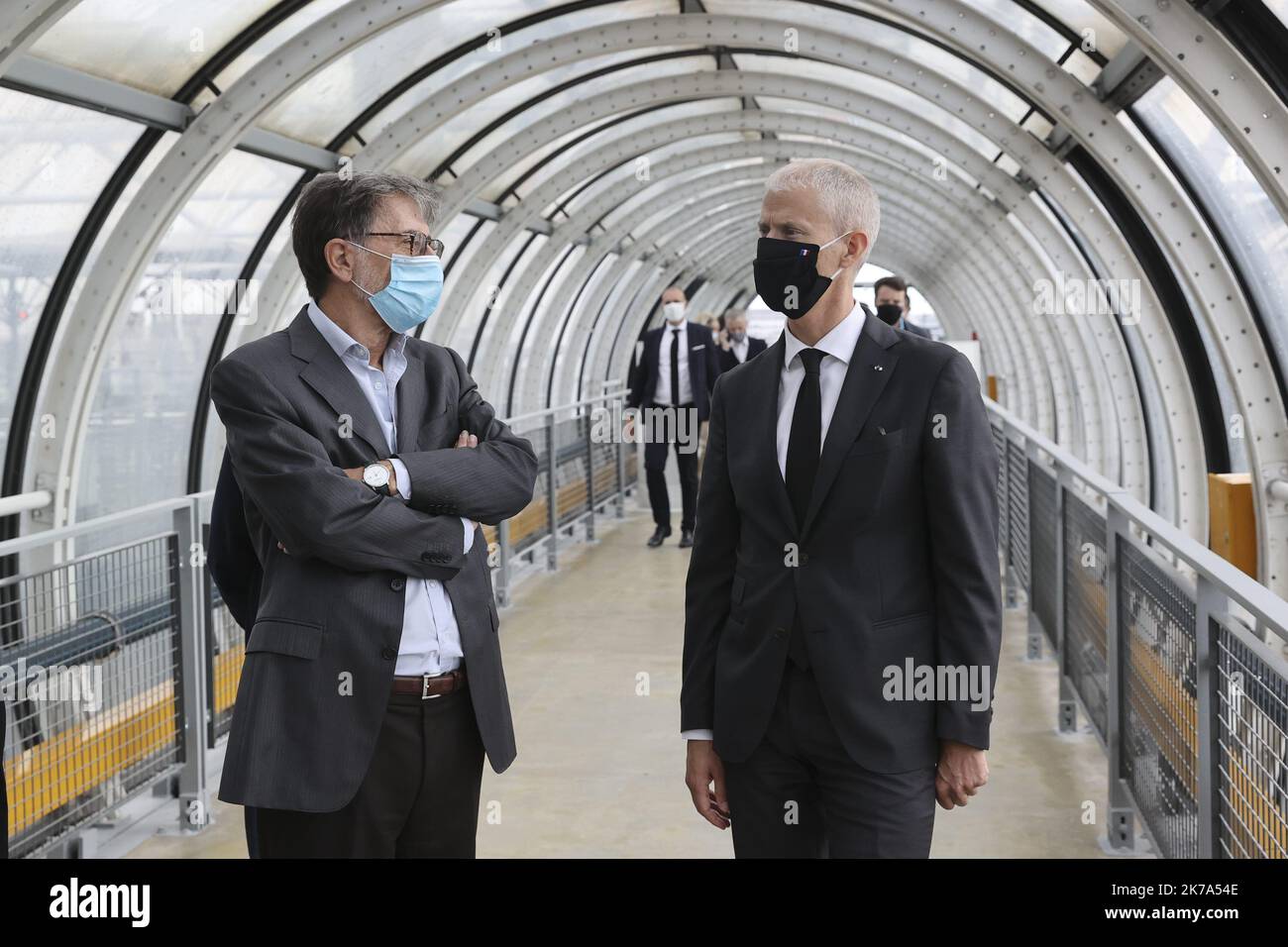 Franck Riester Minister of Culture during his visit to the exhibition ...