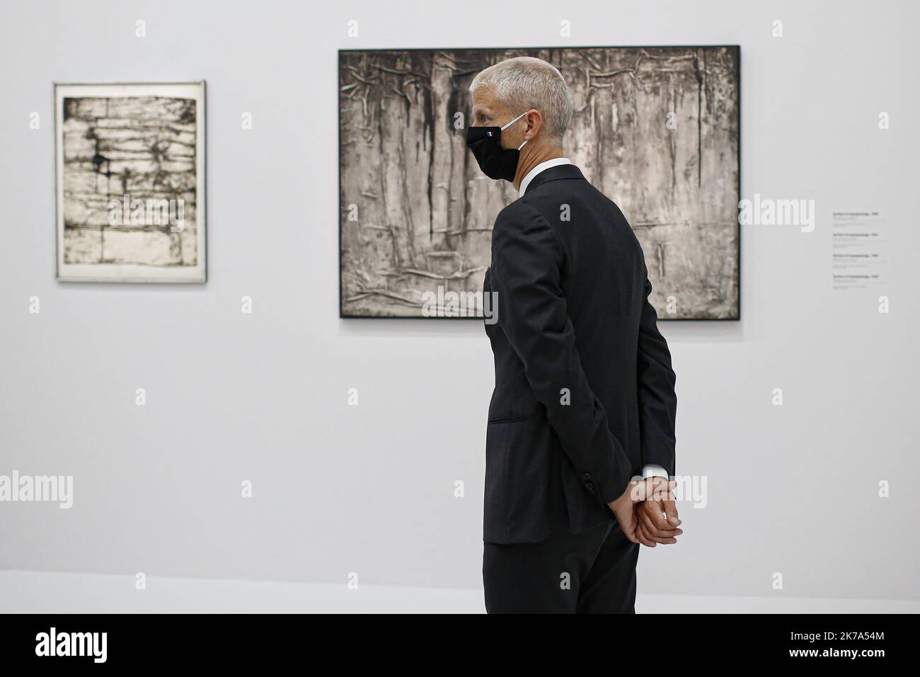 Franck Riester Minister of Culture during his visit to the exhibition ...