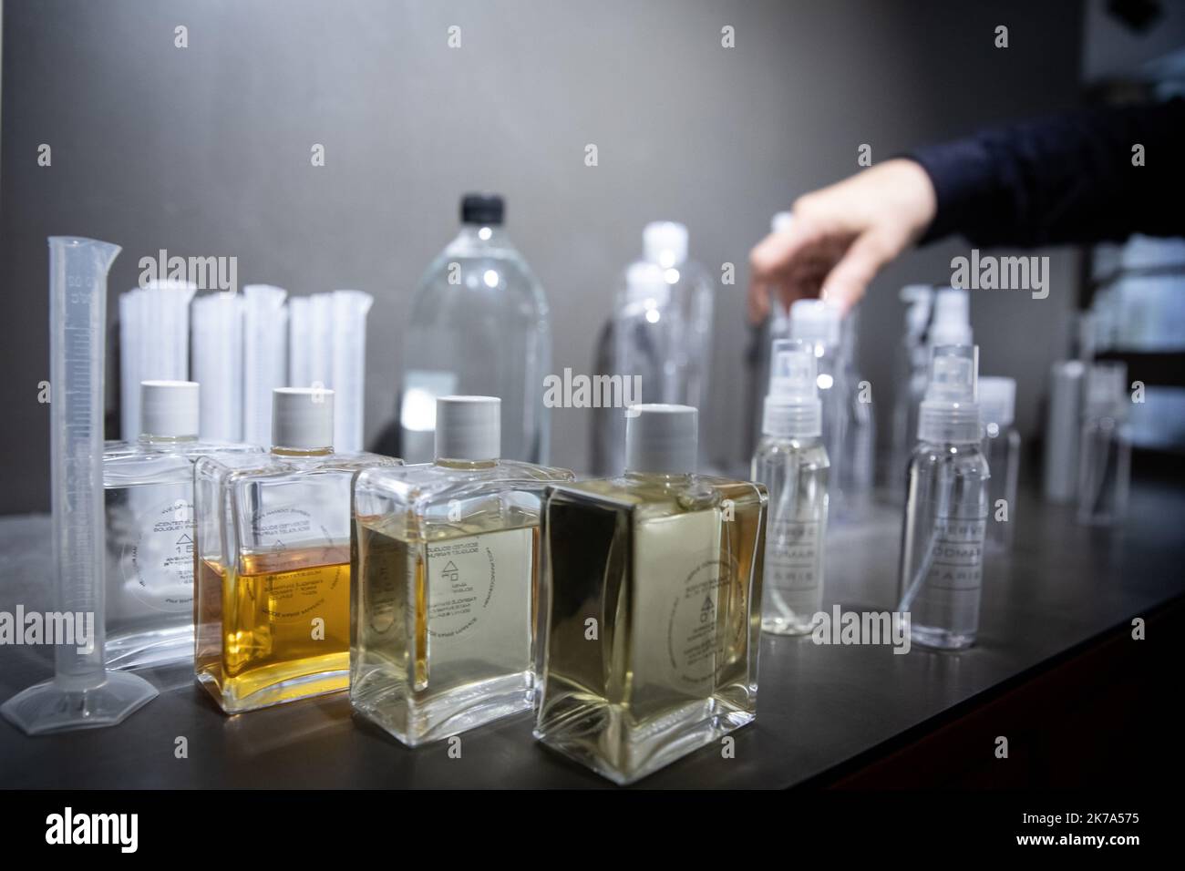 Paris, France, july 2nd 2020 hydroalcoholic gel bar where everyone can ...