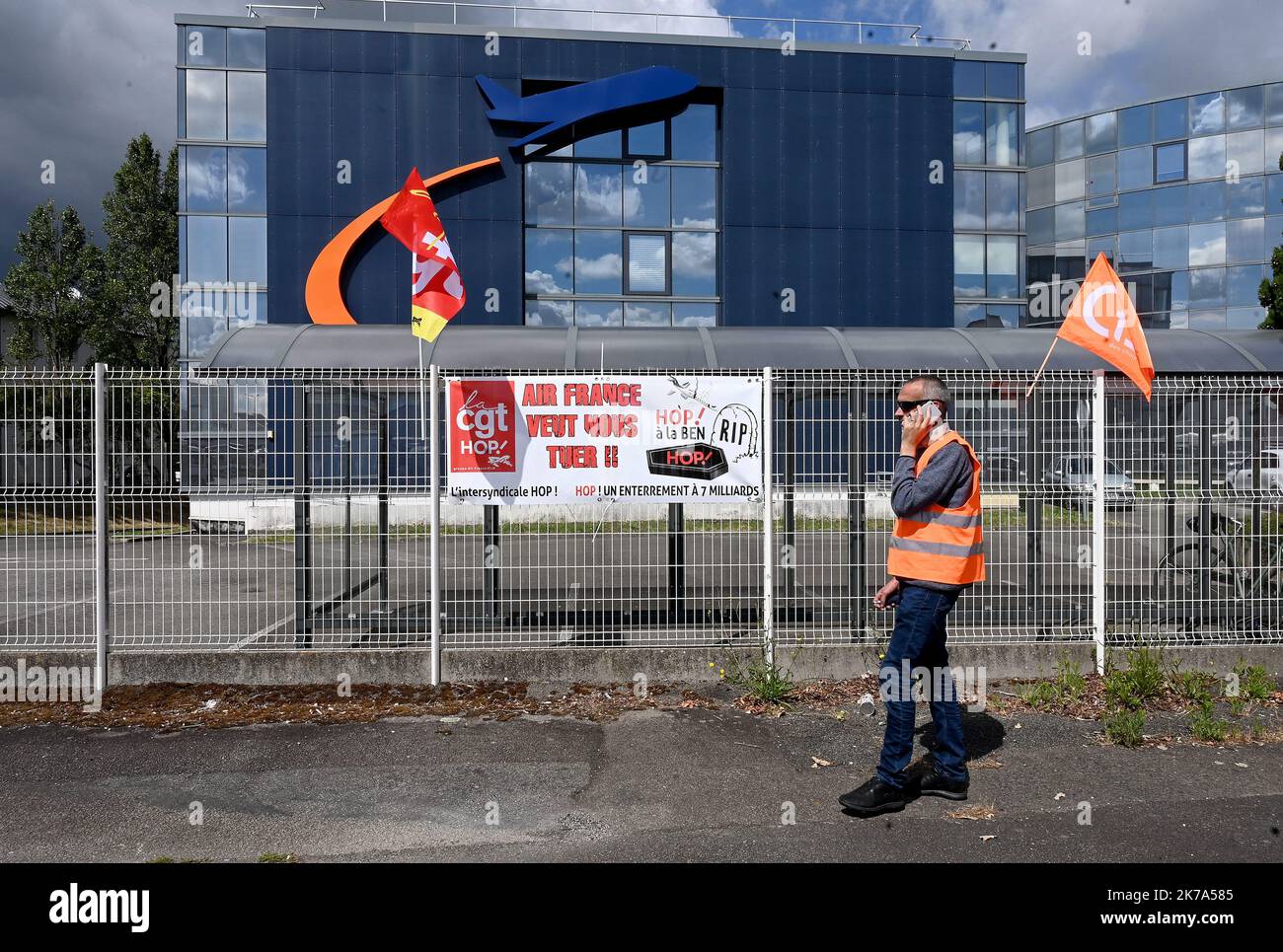 Nantes, France, july 3rd 2020 - Hop, an Air France branch, will fire ...