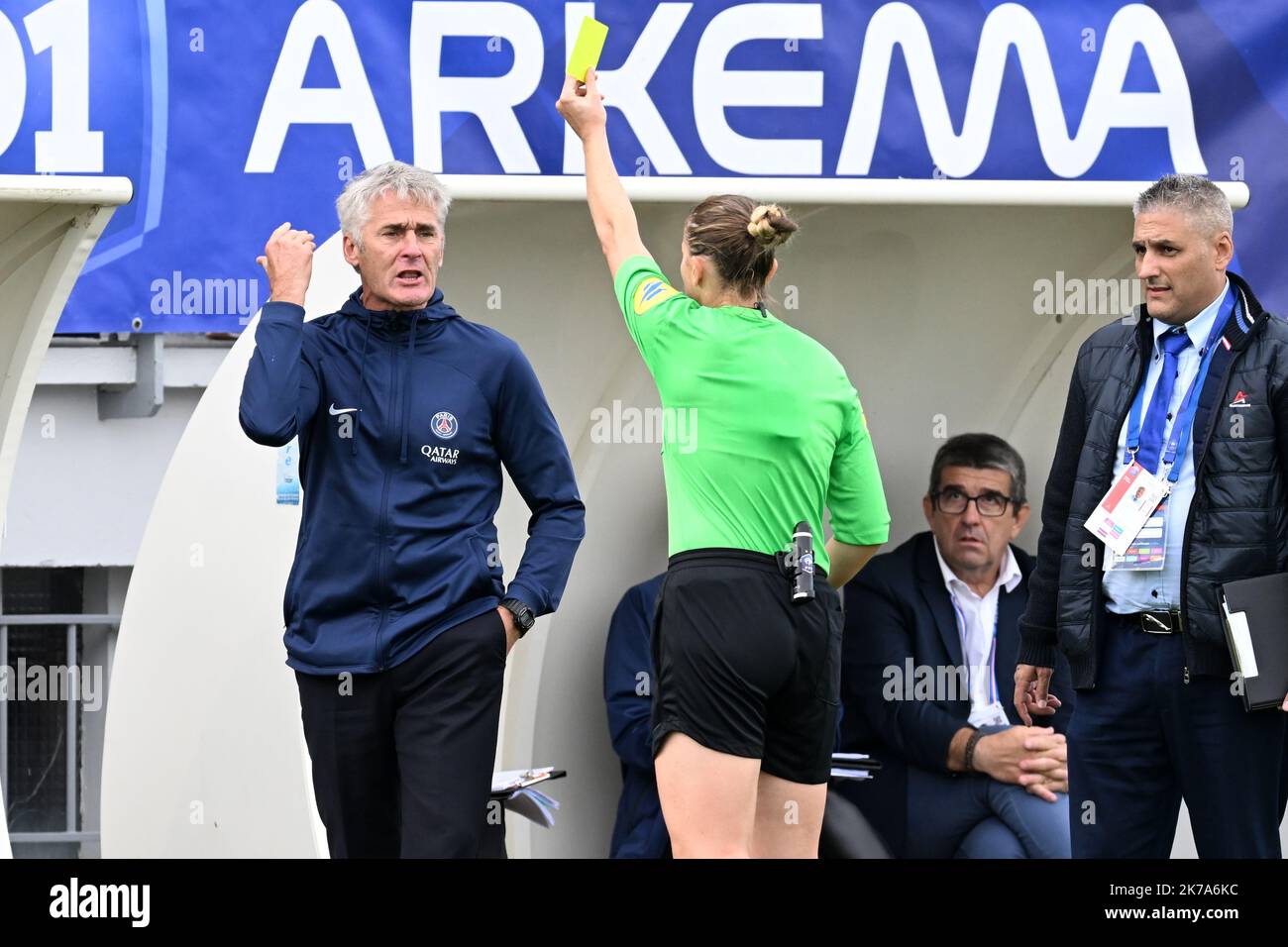 PARIS - Paris Saint Germain women's trainer coach Gerard Precheur is ...