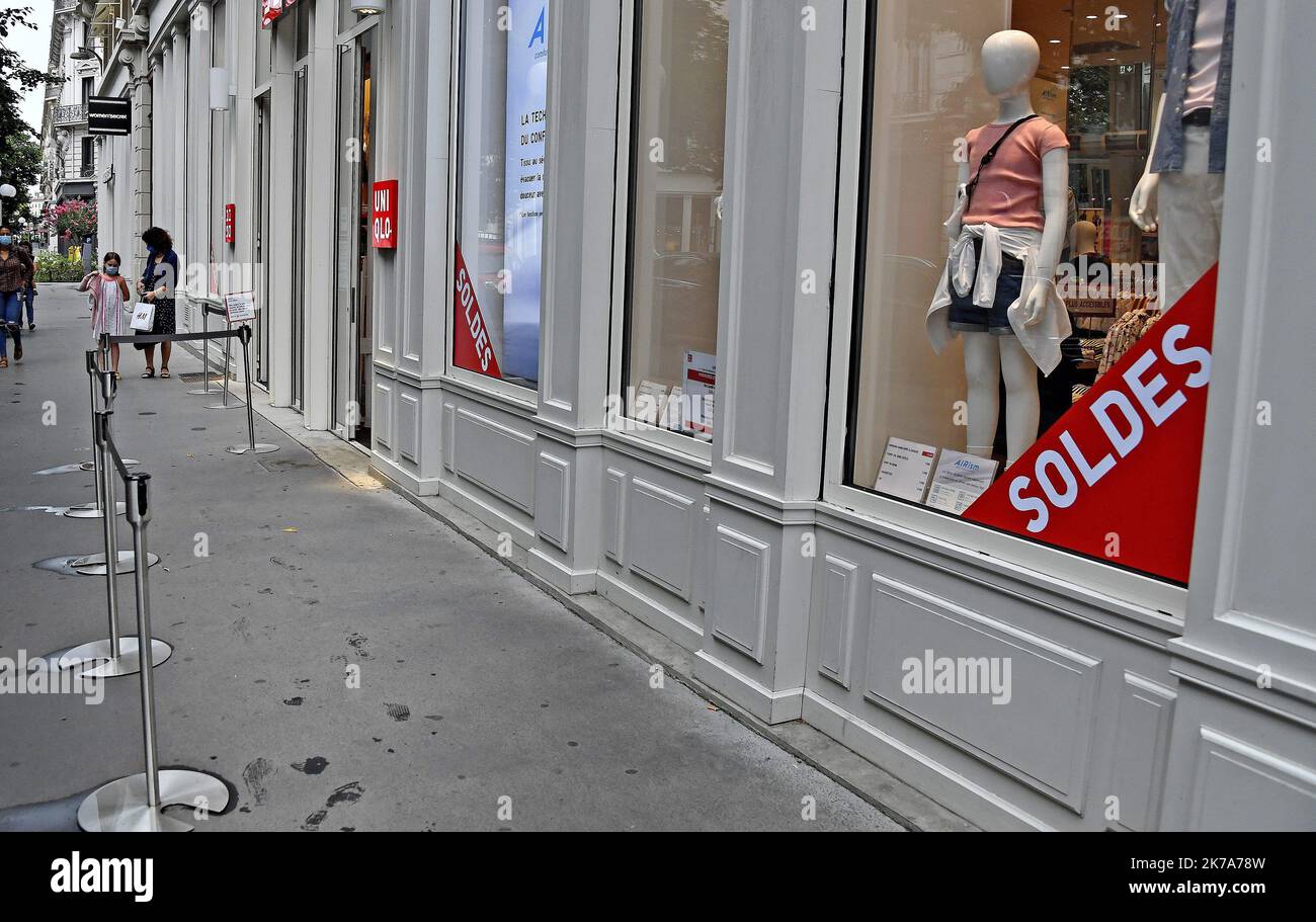 First day of sales in Lyon Stock Photo - Alamy