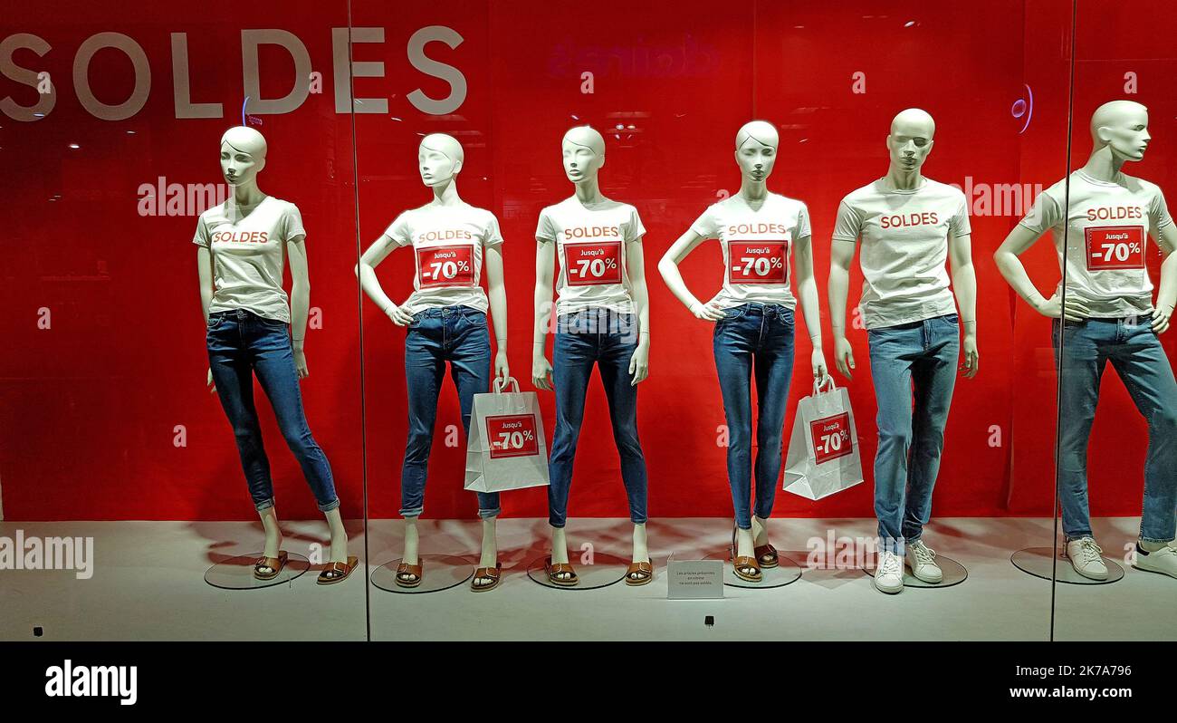 First day of sales in Lyon Stock Photo - Alamy