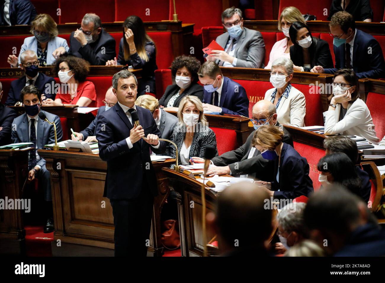 ©Thomas Padilla/MAXPPP - 21/07/2020 ; Paris, FRANCE ; SEANCE DE QUESTIONS AU GOUVERNEMENT DANS L ...