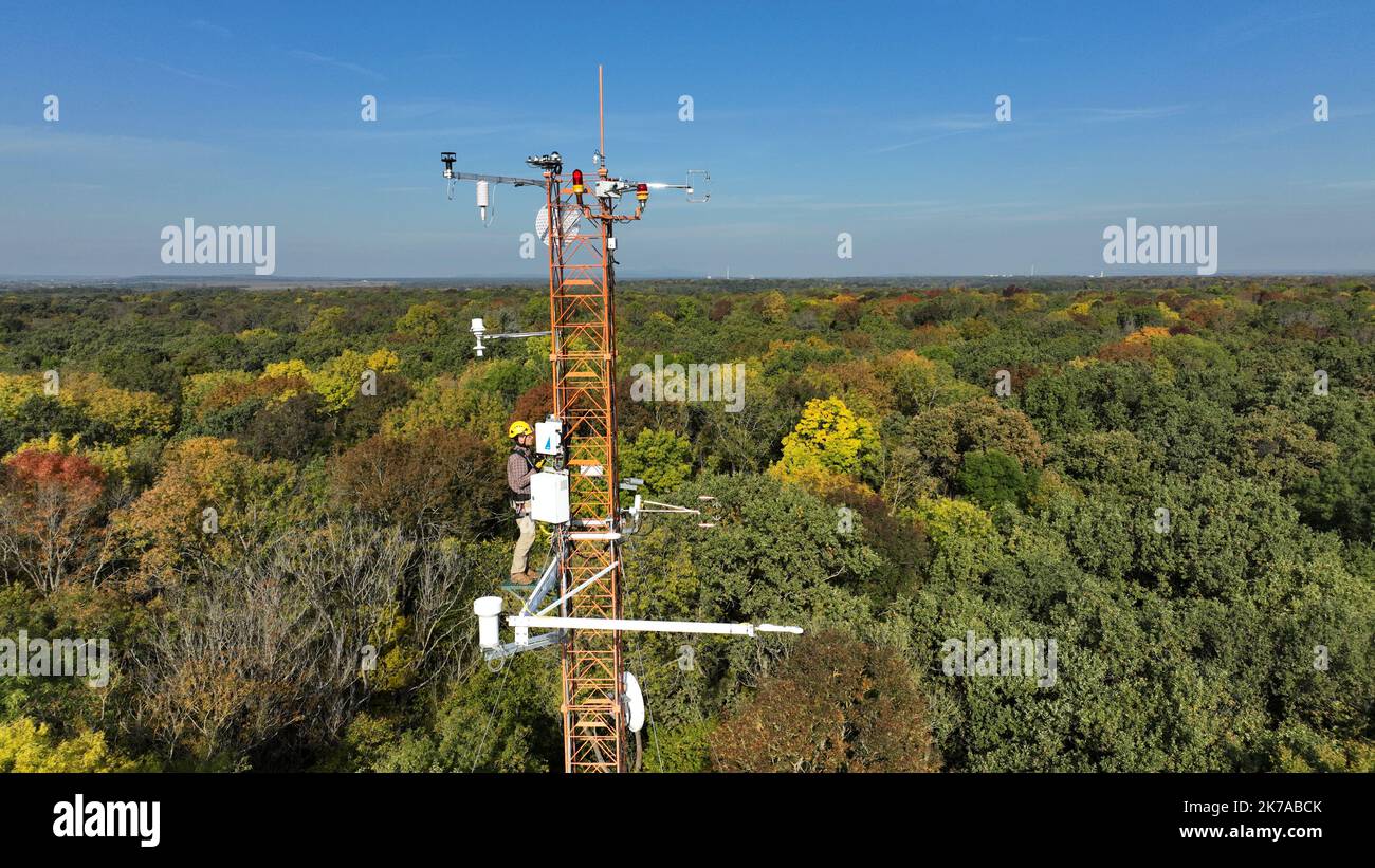 Science station eddy covariance systems, scientist high work consist ...