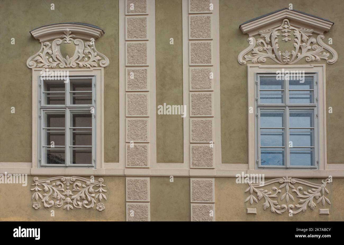 See fanciful plaster window trims. Bohemian Region of the Czech ...