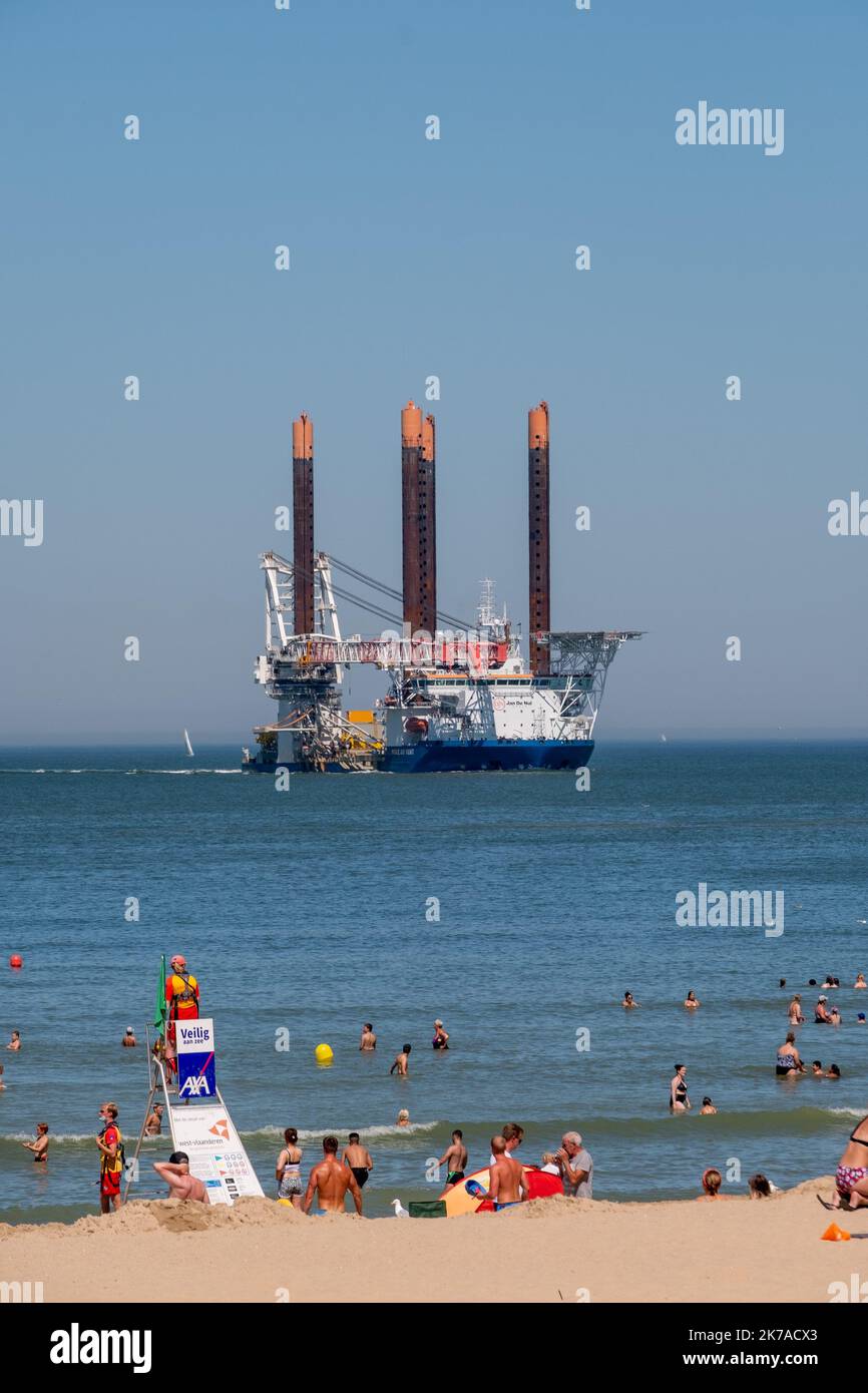 ©Arnaud BEINAT/Maxppp. 2020/07/31. Ostende, Belgique. Le navire d ...
