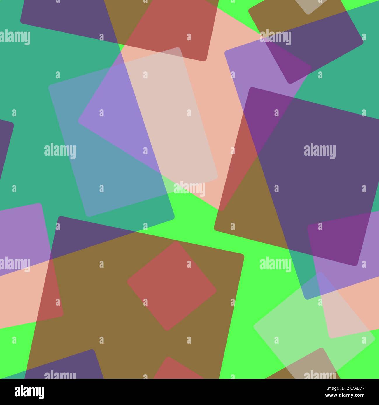 Abstract seamless pattern of randomly arranged overlapping transparent rectangles,squares of ...