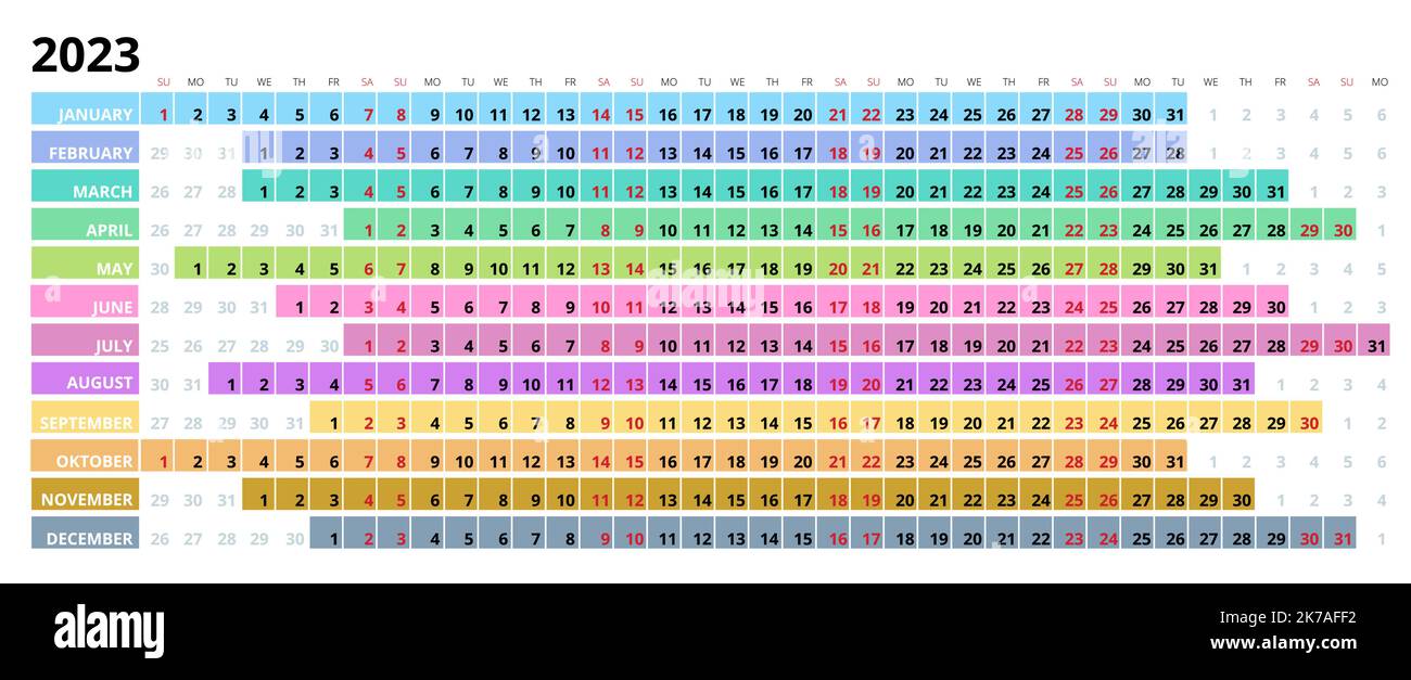 Calendar linear for 2021 year. Stationery Design Print Template. Yearly ...
