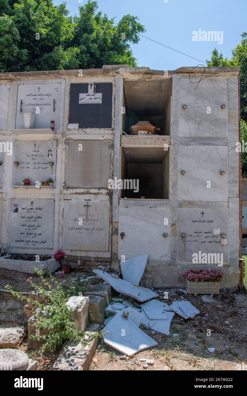 ©CAROLINE BLUMBERG/MAXPPP - BEIRUT, 16 August 2020 - The Syrian ...