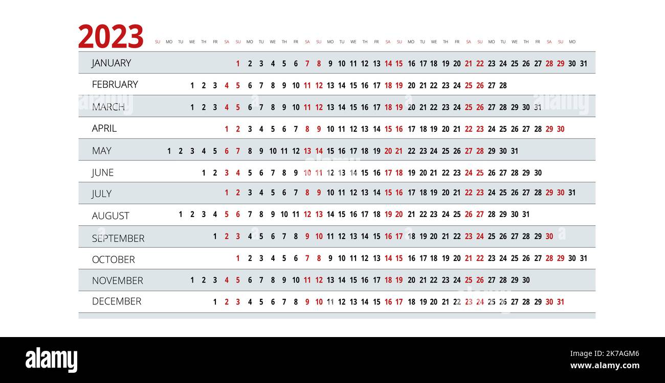 Calendar linear for 2021 year. Stationery Design Print Template. Yearly ...