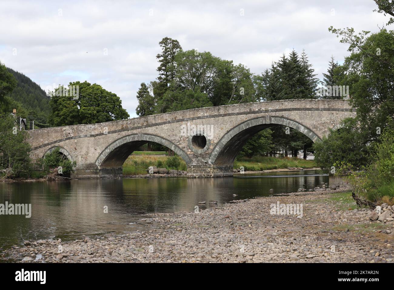 Kenmore Bridge over River Tay Scotland Scotland August 2021 Stock Photo ...