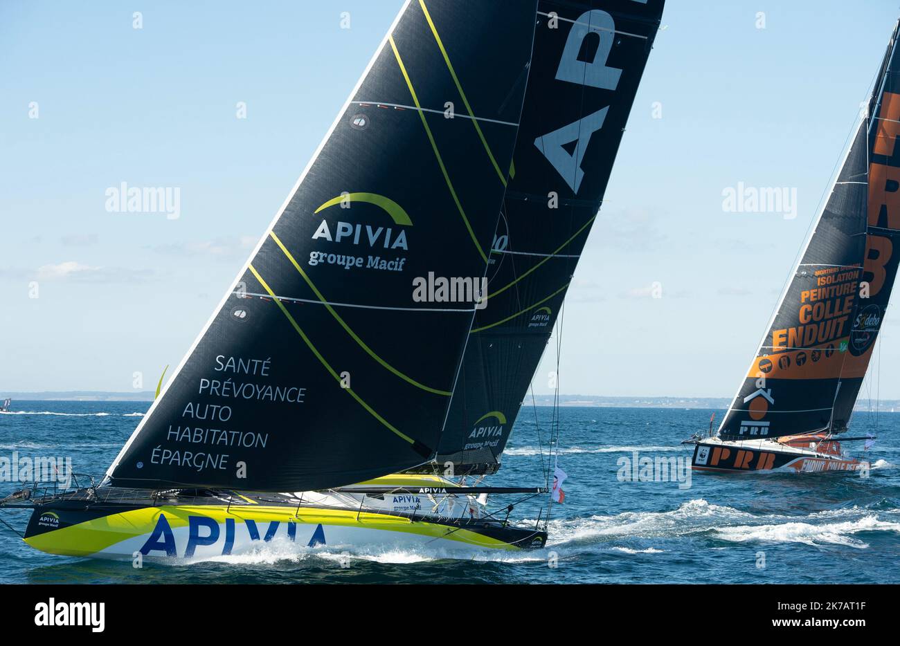 ©PHOTOPQR/OUEST FRANCE/David ADEMAS ; LORIENT ; 10/09/2020 ; Départ de la course à la voile les ...