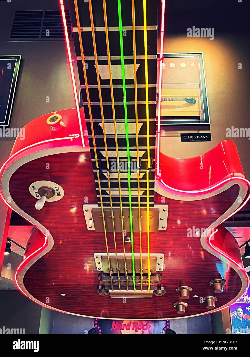 Giant Ceiling Guitar Decorates the Entrance to the Hard Rock Cafe, NYC ...