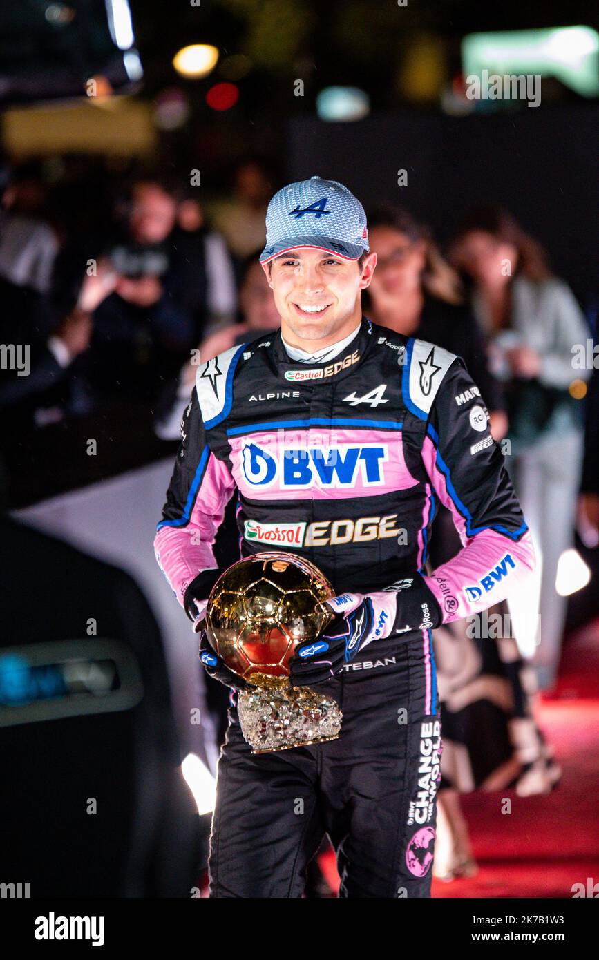 Paris, France. 17th Oct, 2022. Esteban Ocon during the red carpet ...