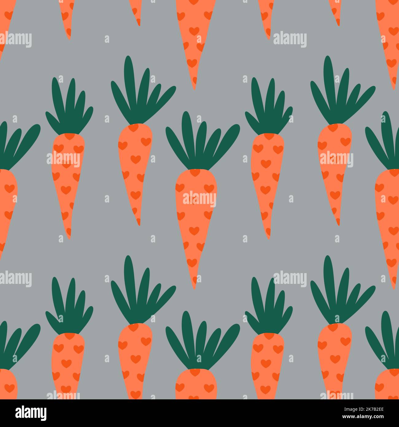 Cartoon vegetable seamless carrot pattern for wrapping paper and ...