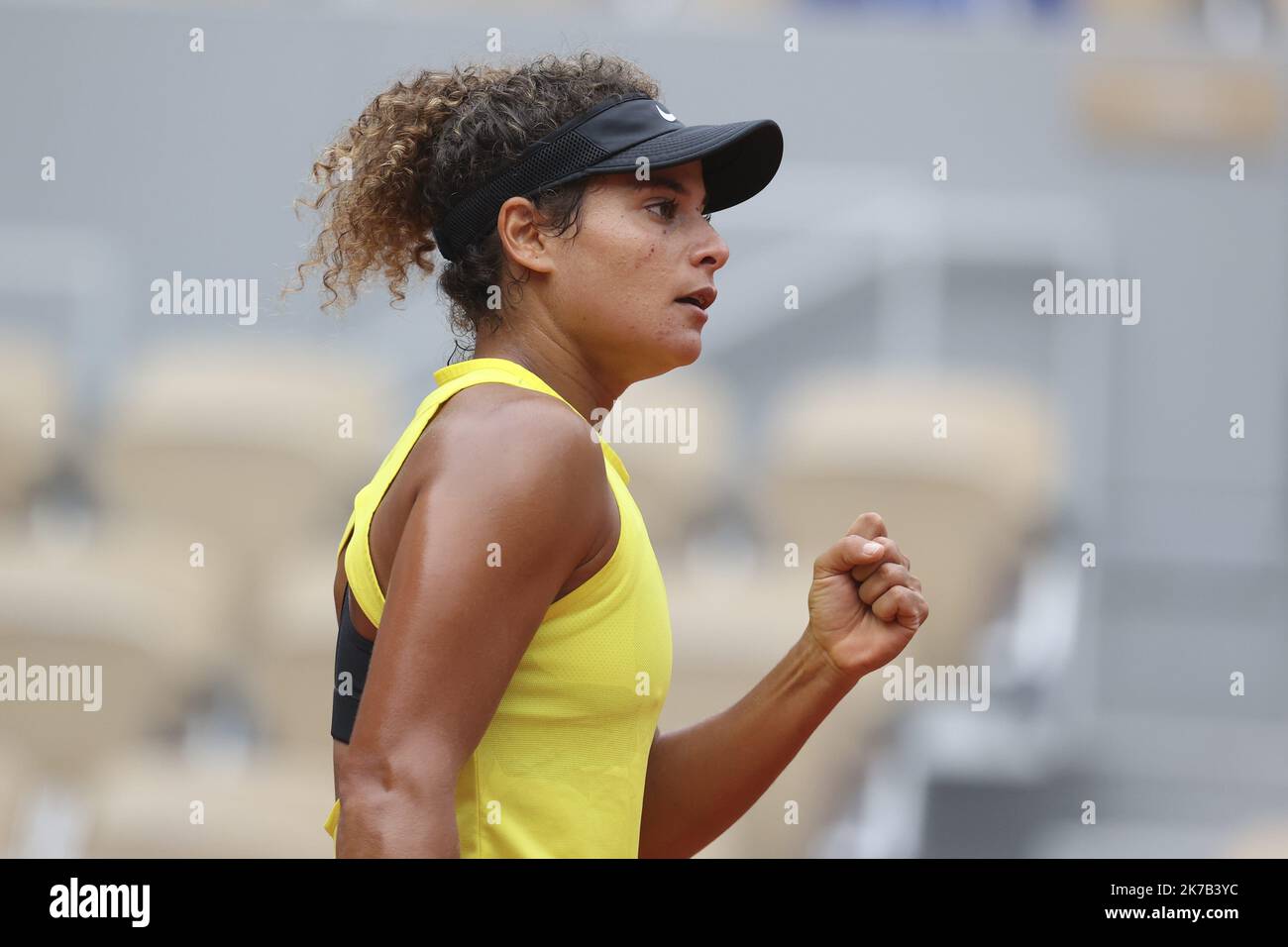 ©Sebastien Muylaert/MAXPPP - Mayar Sherif of Egypt reacts during her ...