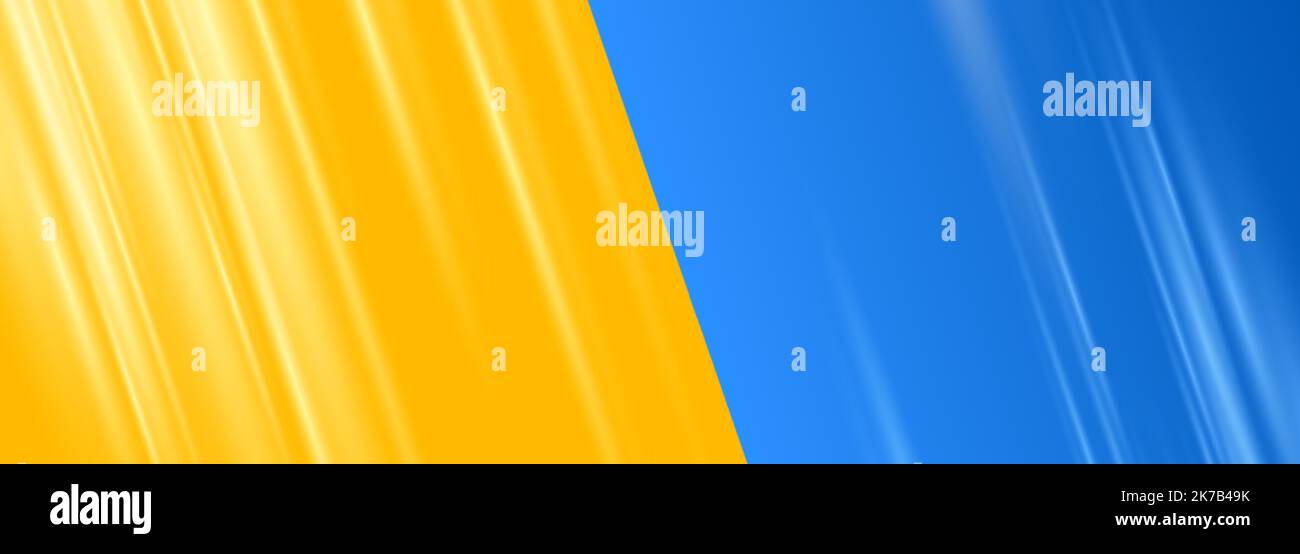 Flag of Ukraine. Yellow and blue wide abstract background with colors ...