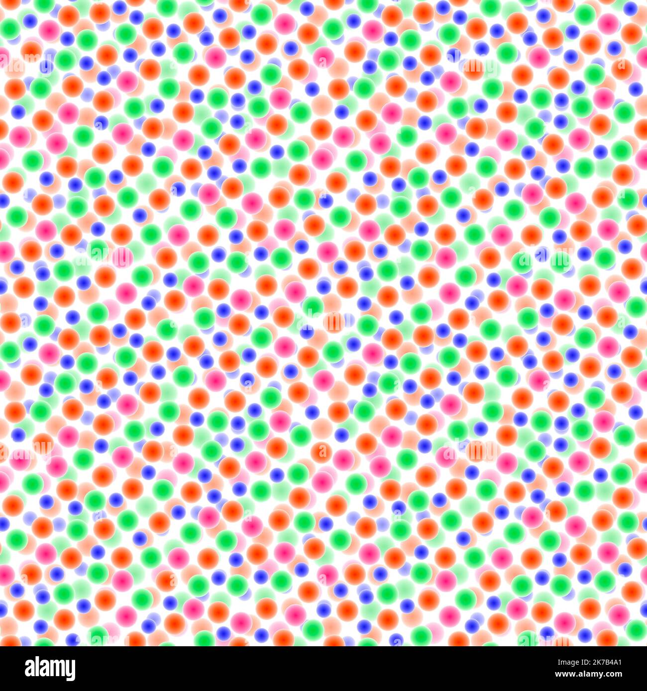 Abstract seamless pattern with colorful voluminous different balls on ...