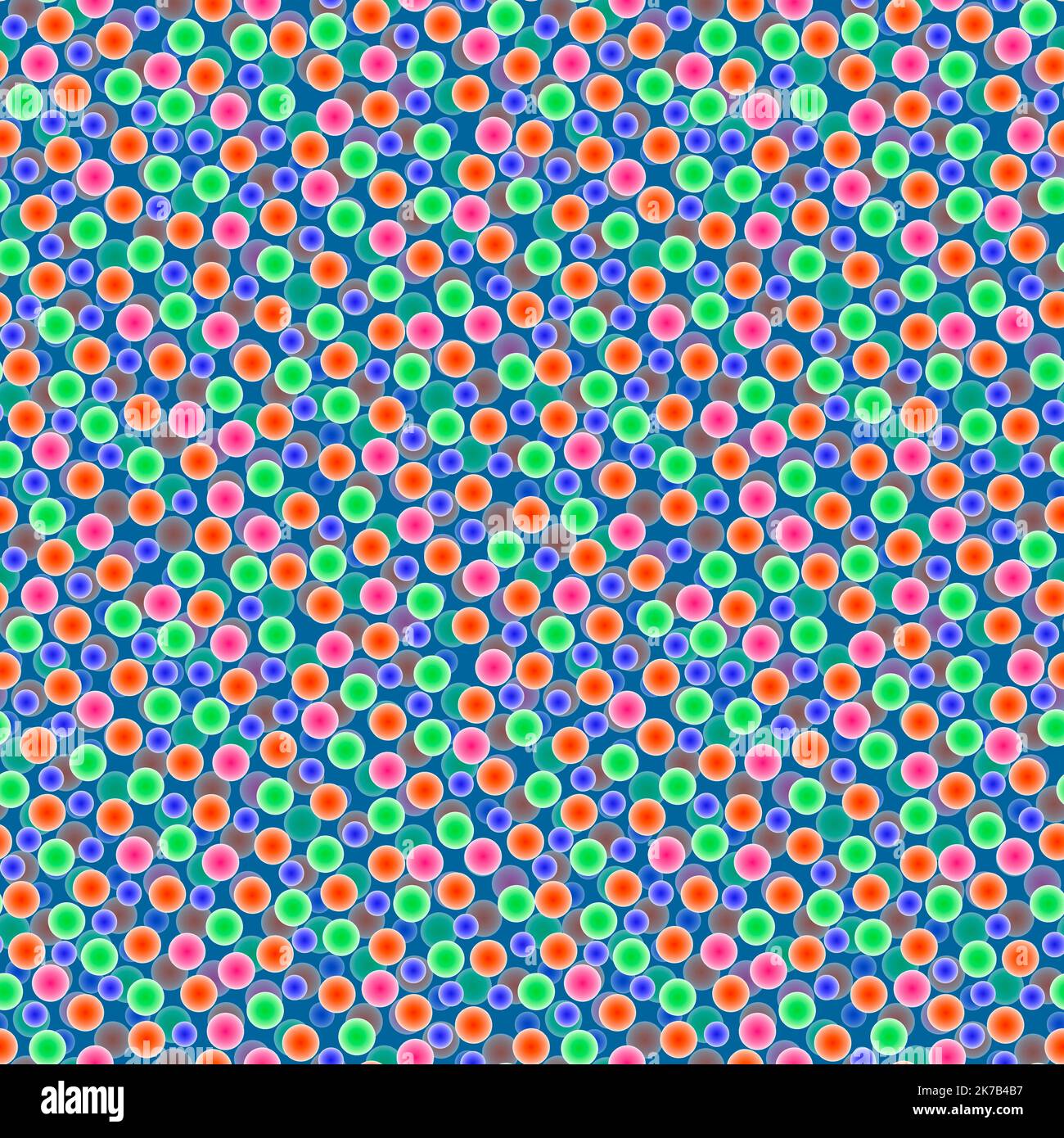 Abstract seamless pattern with colorful voluminous different balls on ...