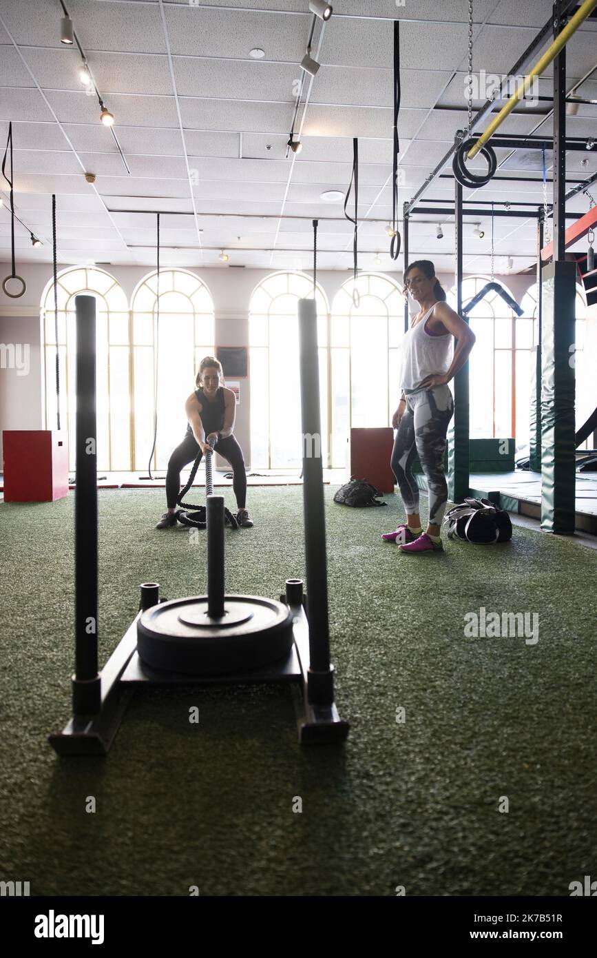 Sled training pull hi-res stock photography and images - Alamy