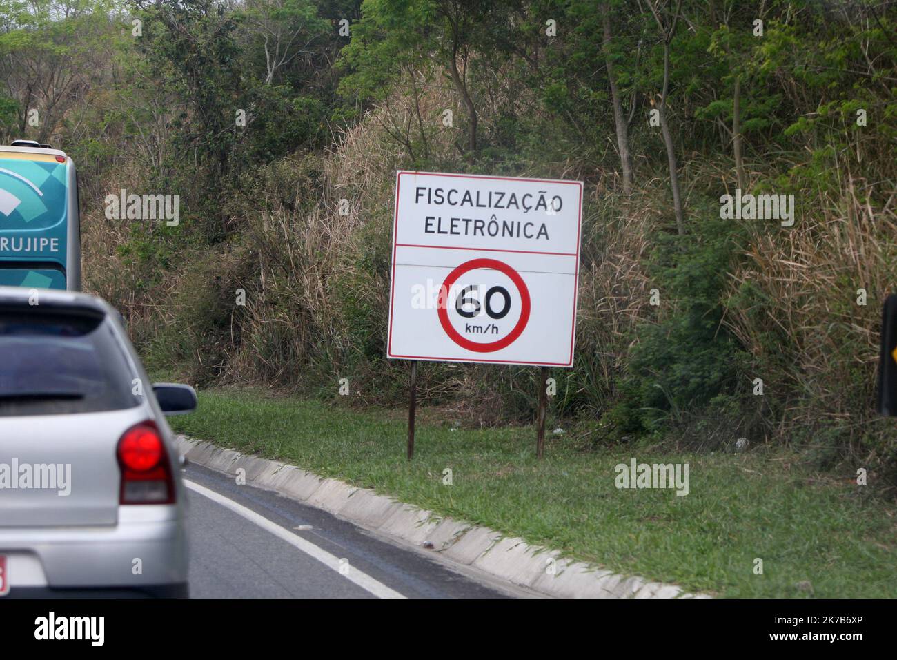 jaguaquara, bahia, brazil - october 14, 2022: traffic sign sign ...