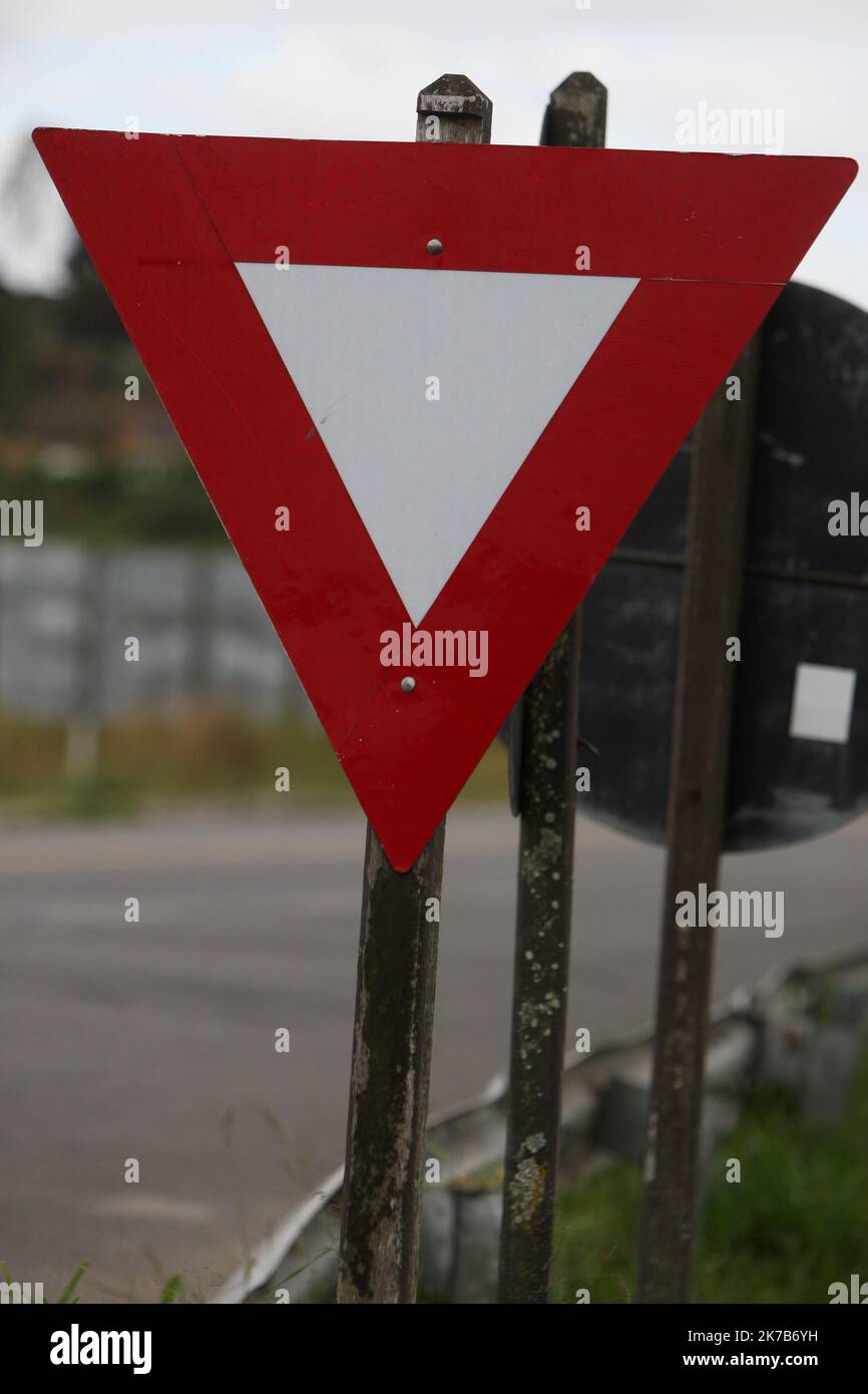 jaguaquara, bahia, brazil - october 14, 2022: traffic sign sign ...