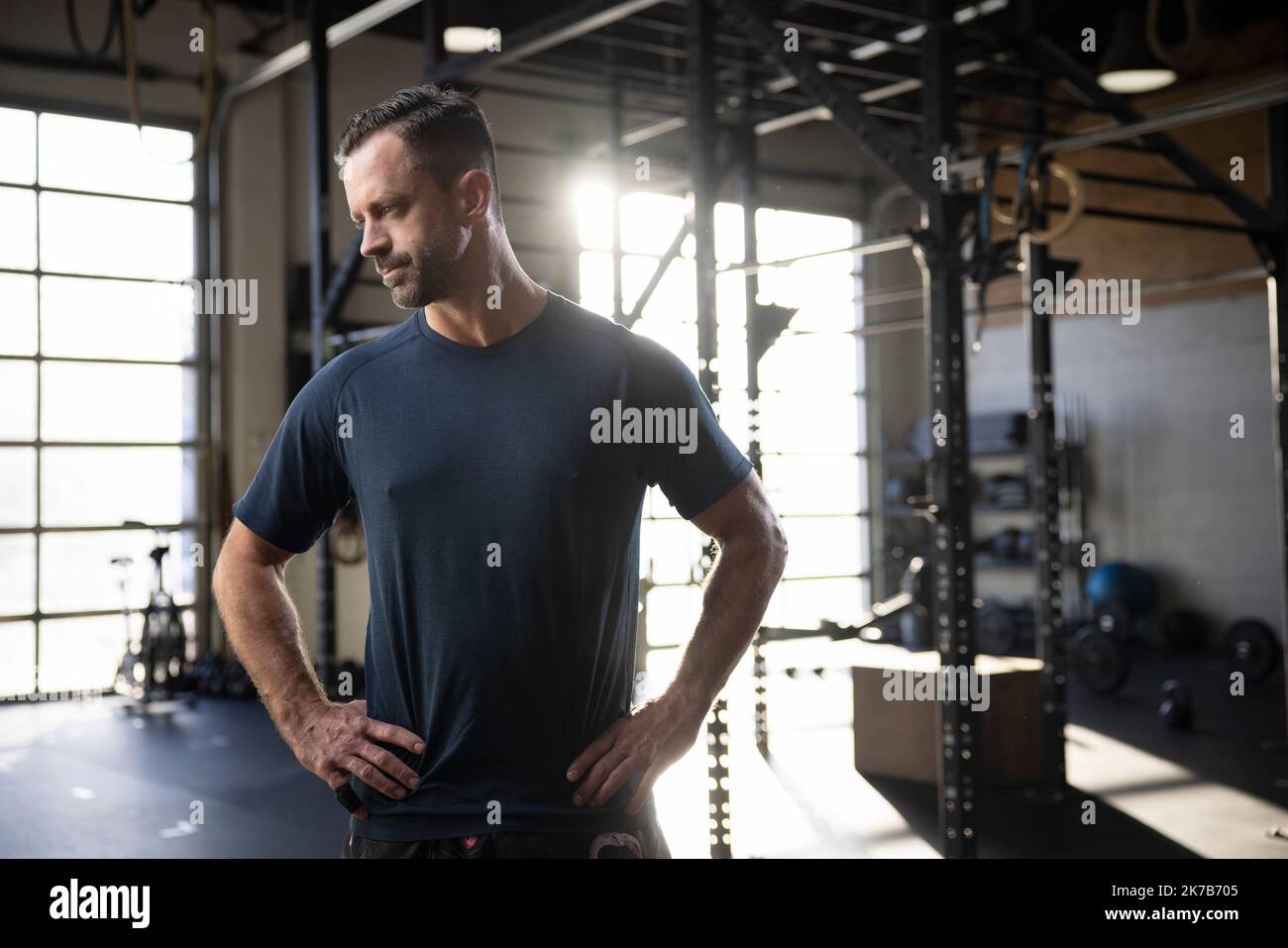 Man hand on hips hi-res stock photography and images - Alamy