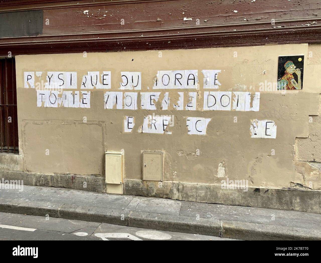 ©PHOTOPQR/LE PARISIEN/Charlotte Robinet ; Paris ; 02/10/2020 ; Rue ...