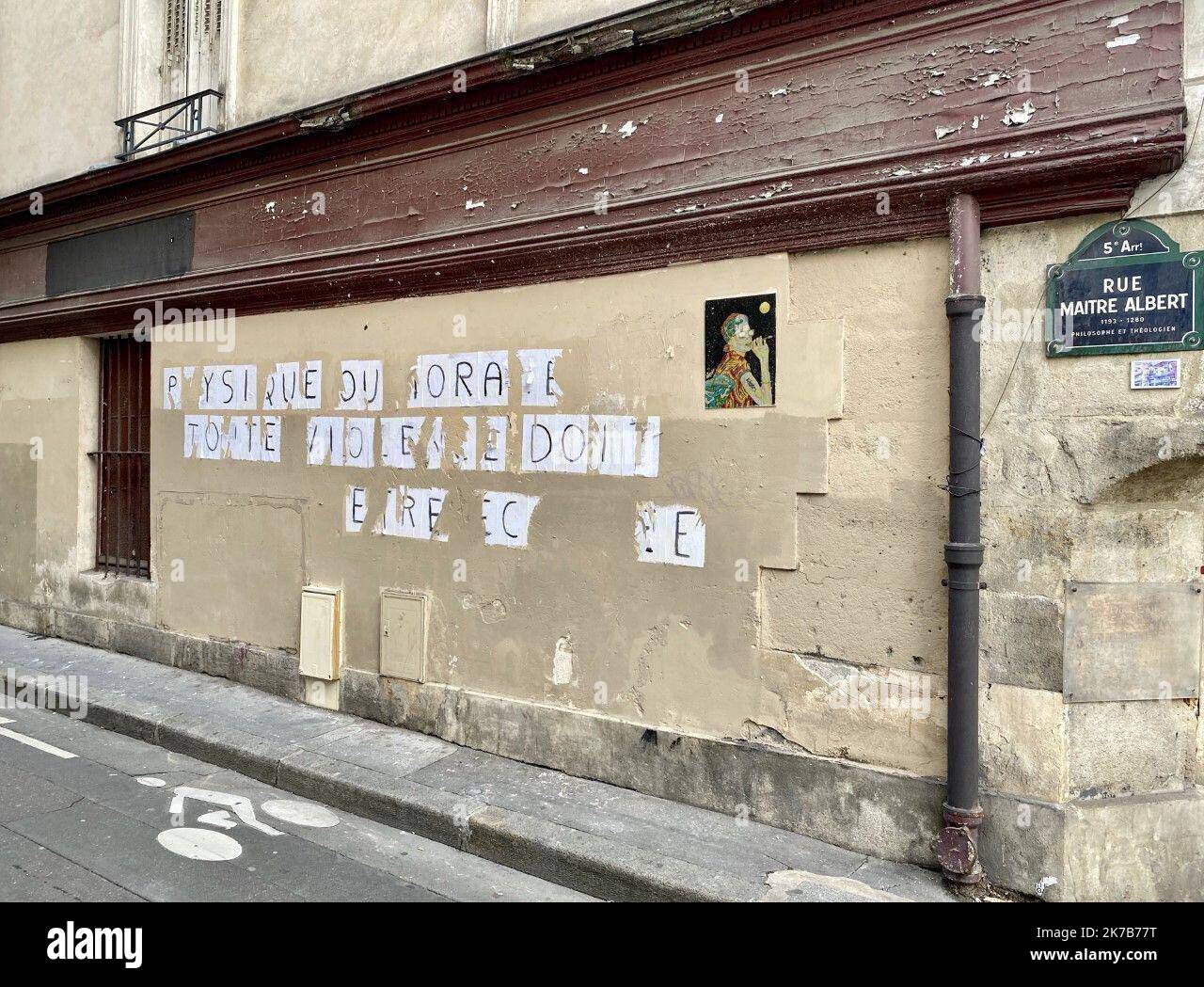 ©PHOTOPQR/LE PARISIEN/Charlotte Robinet ; Paris ; 02/10/2020 ; Rue ...