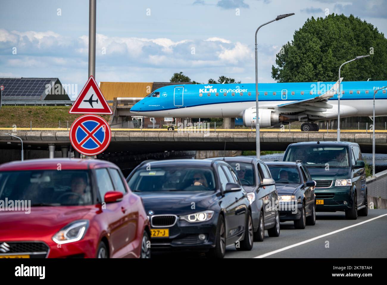 Amsterdam Schiphol Airport, KLM Cityhopper Jet Jet, on the taxiway, to ...
