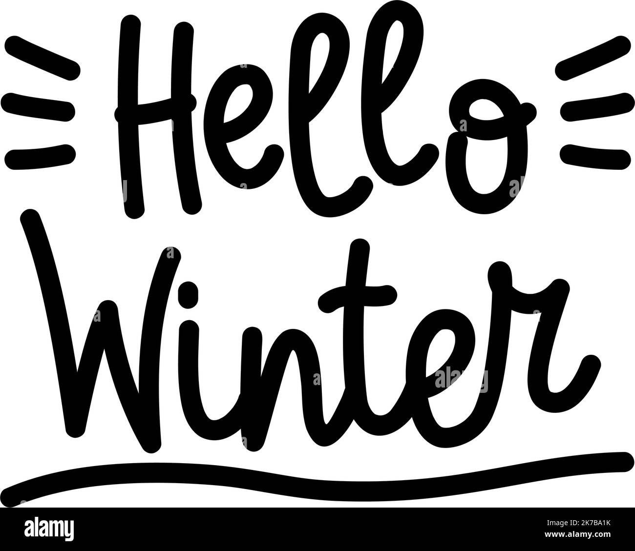 Card text hello winter Black and White Stock Photos & Images - Alamy