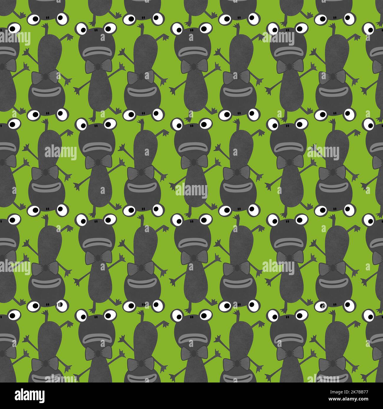 Animals cartoon seamless doodle frogs pattern for wrapping paper and ...