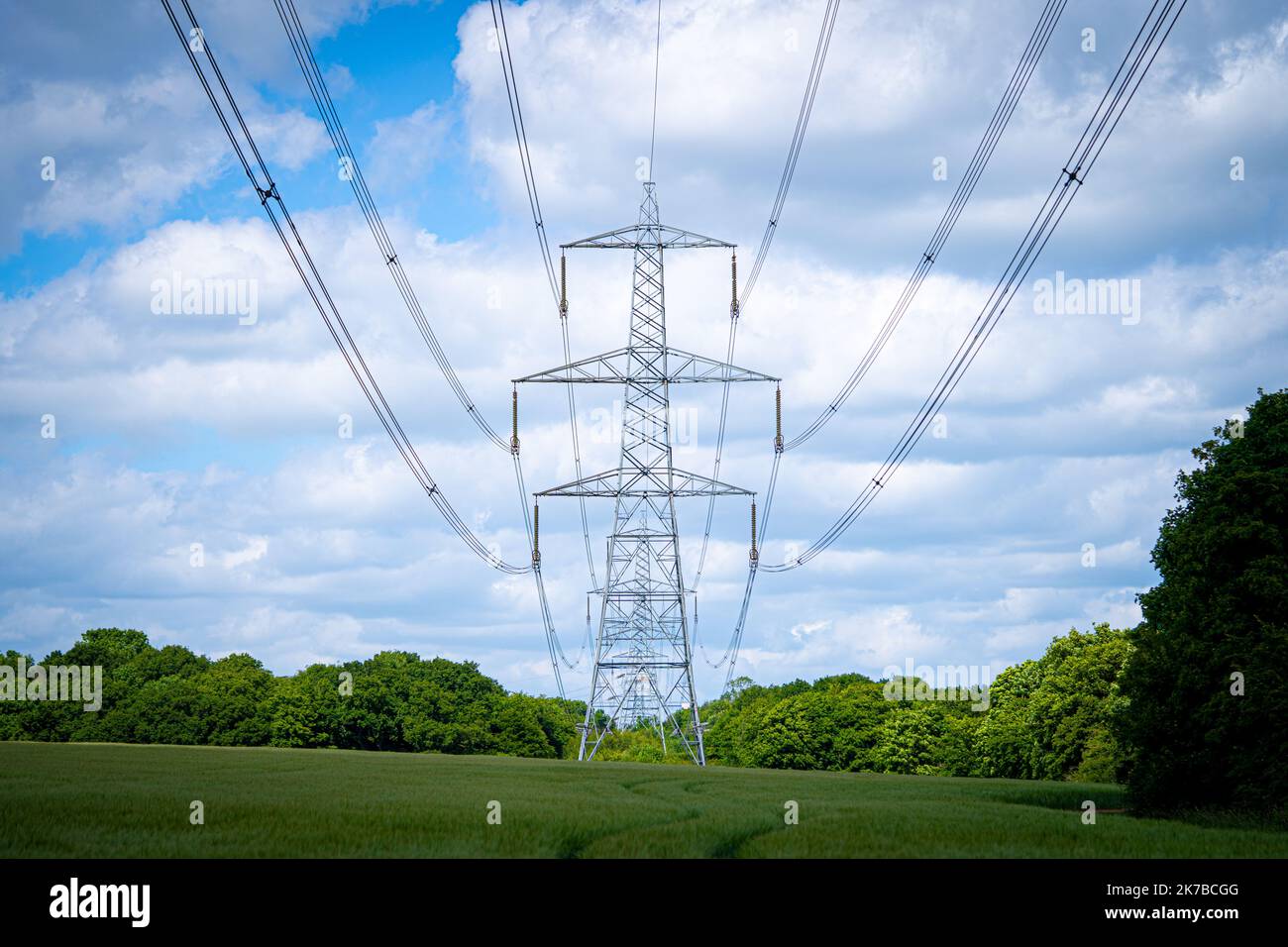 Pylon Power Electricity Electrical Distribution Aerial Cable Running ...