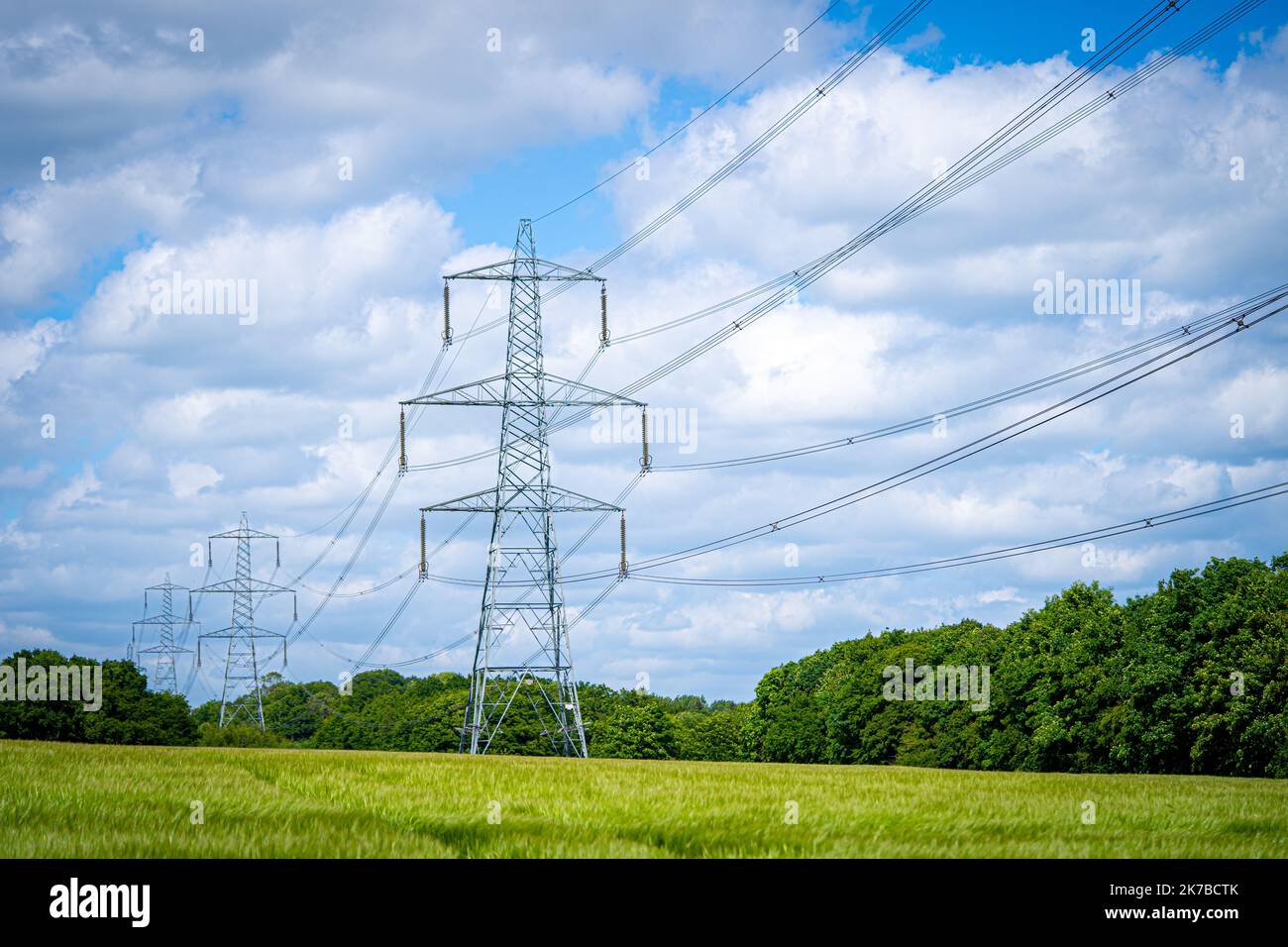 Pylon Power Electricity Electrical Distribution Aerial Cable Running ...