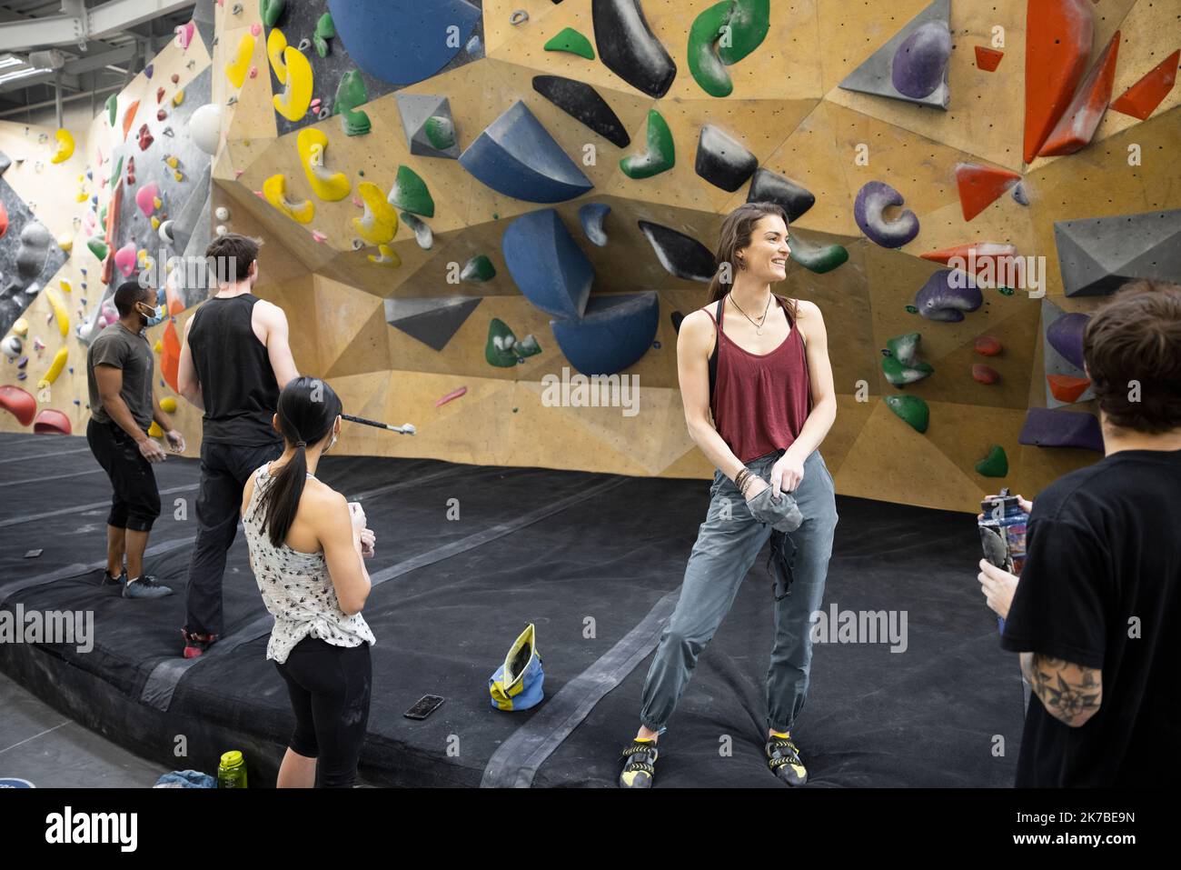 Climber up wall hi-res stock photography and images - Alamy