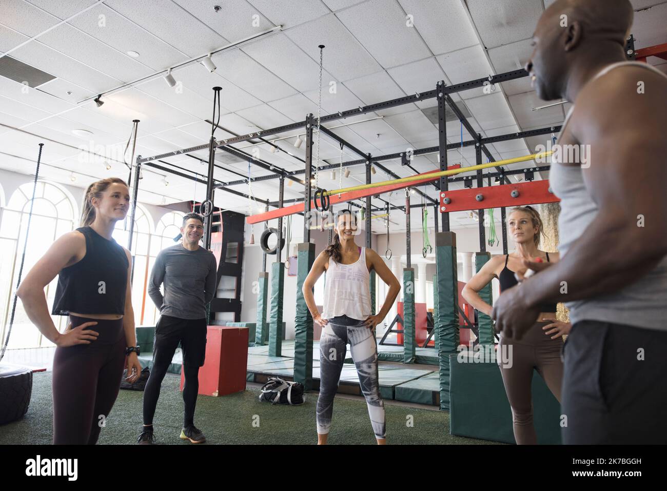 Training talking hi-res stock photography and images - Alamy